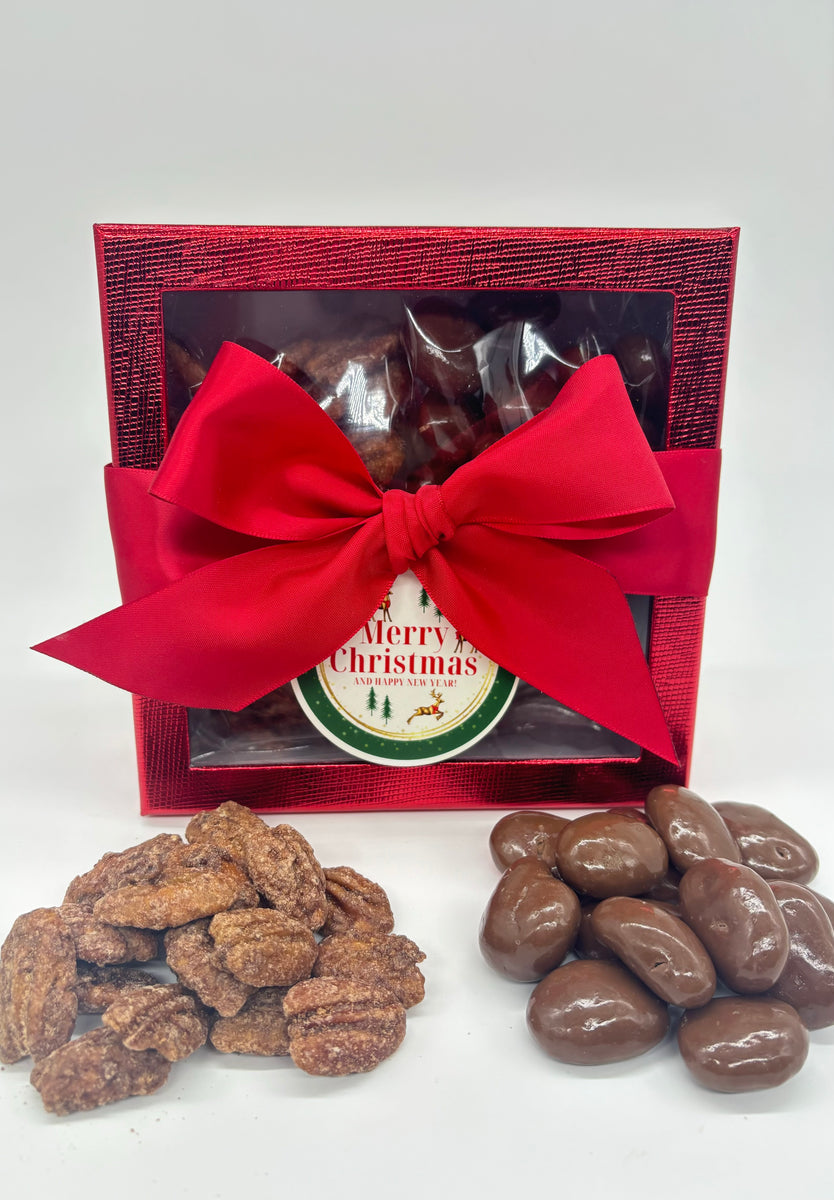 2 Variety Gift Box of Pecans | Decorative Holiday Boxes – Potter ...