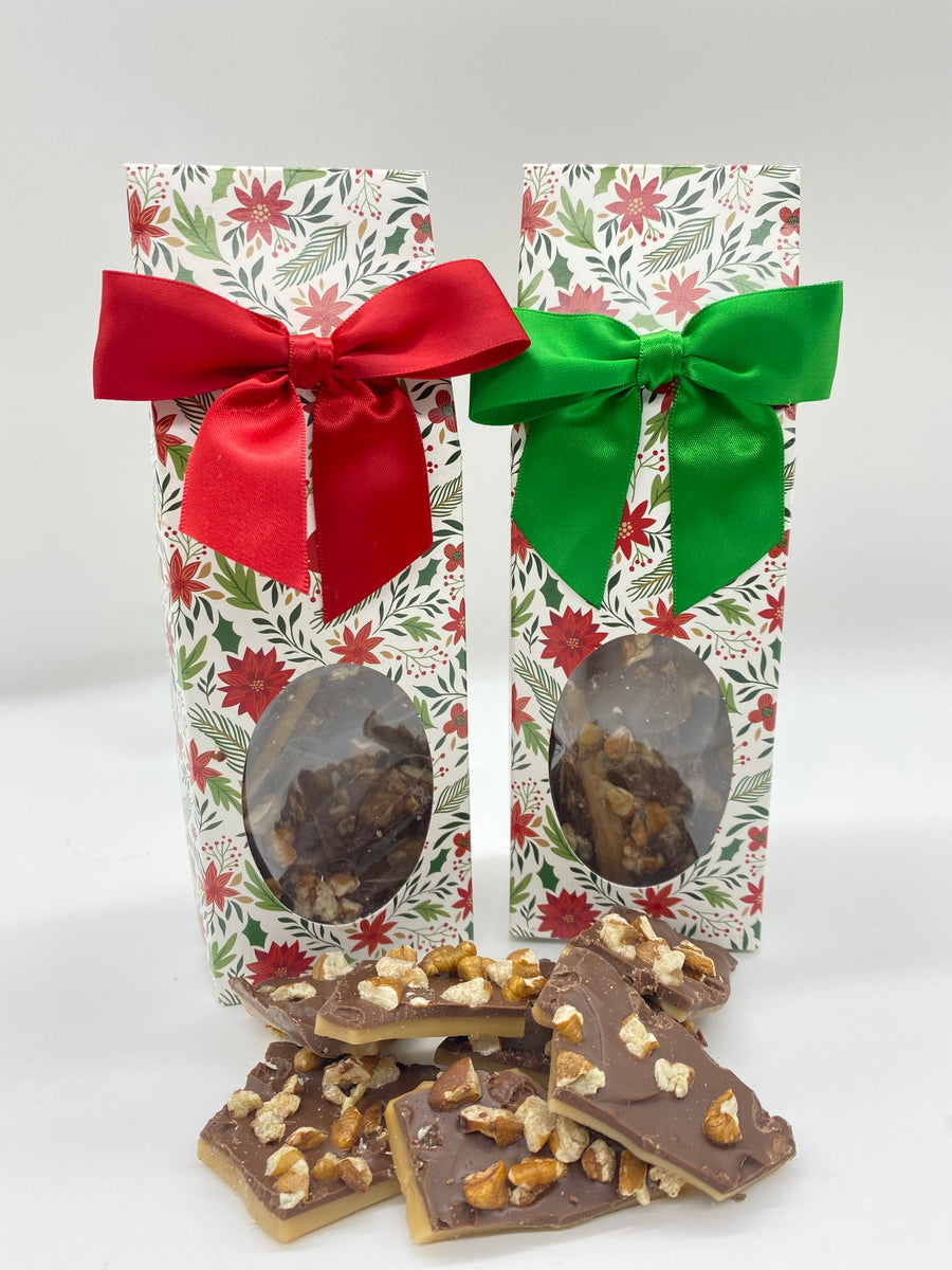 4 oz. Chocolate Pecan Roca Poinsettia Box – Potter Country Store